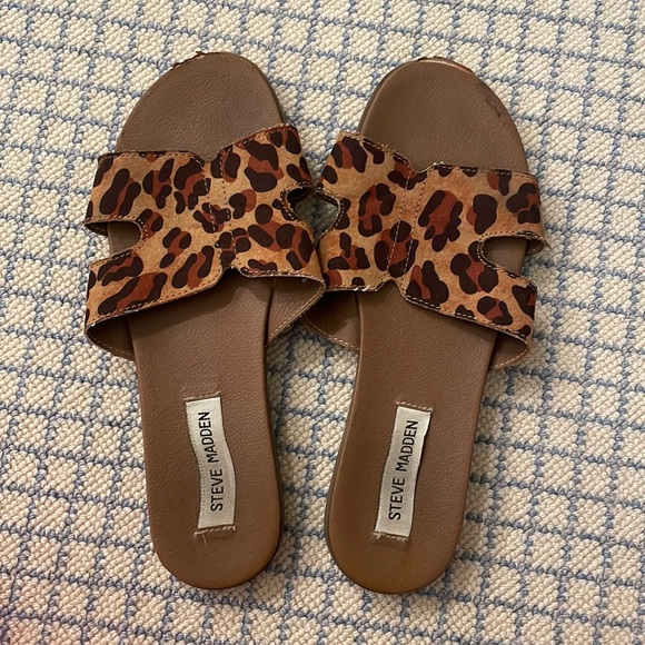 Steve Madden | Shoes | Steve Madden Leopard Print Sandals | Poshmark